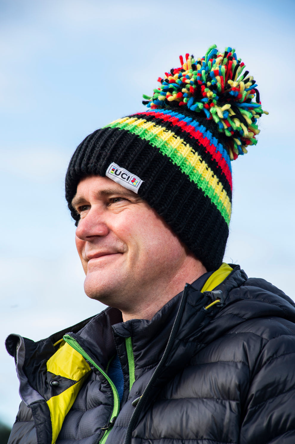UCI Black Rainbow Stripes | UCI Licensed Product | Big Bobble Hats ...