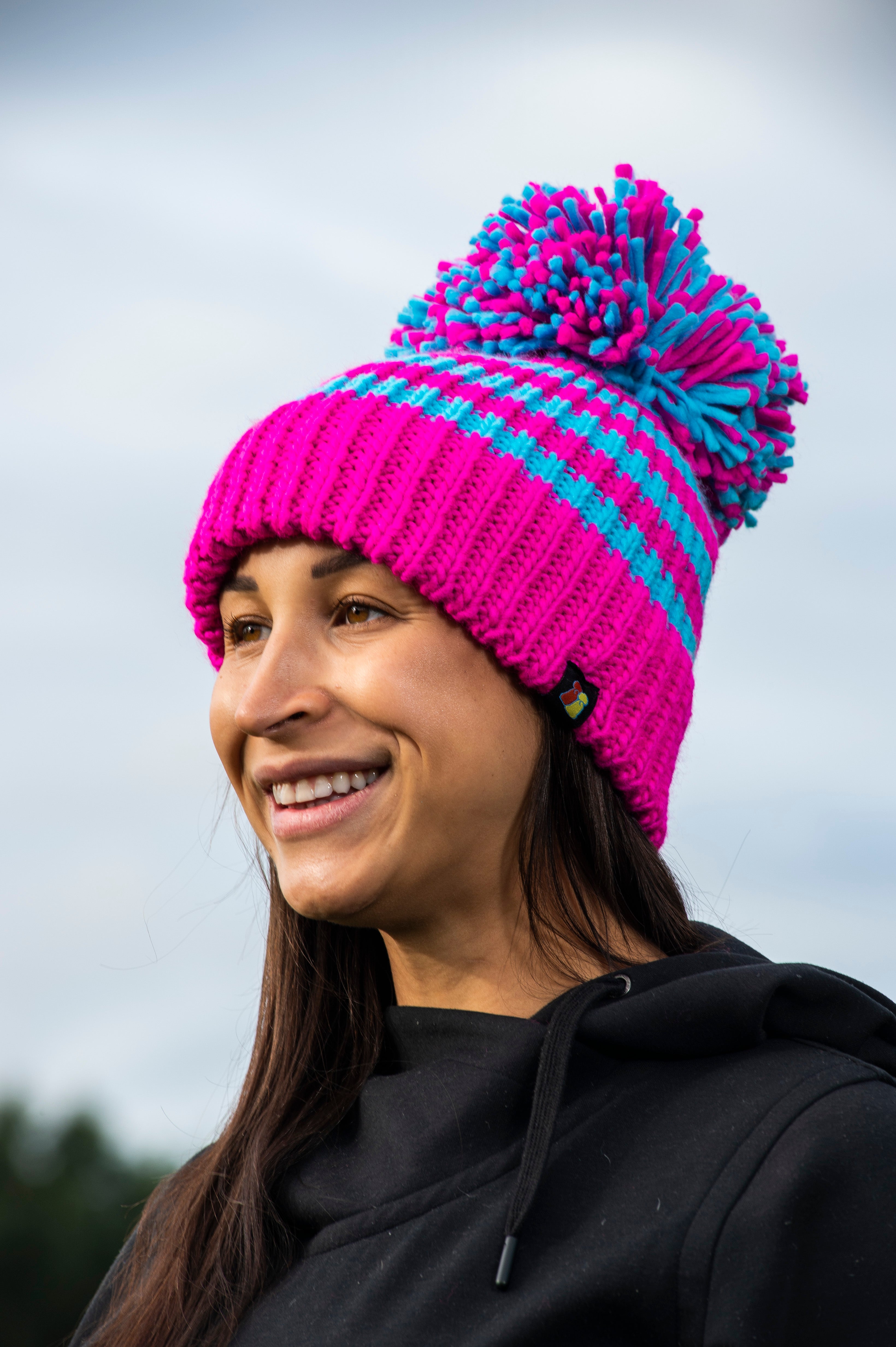 Electric Shock | Pink Bobble Hat | Big Bobble Hats – Big Bobble Hats Ltd