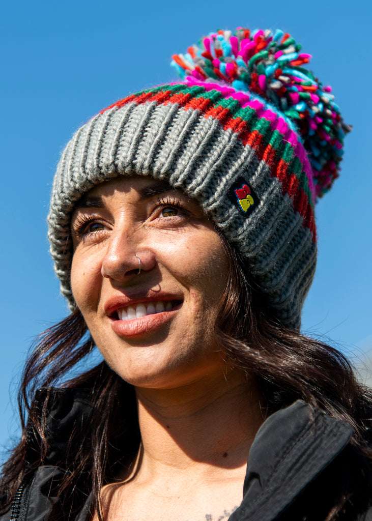 Rainbow Warrior Colourful Hat Big Bobble Hats Big Bobble Hats Ltd